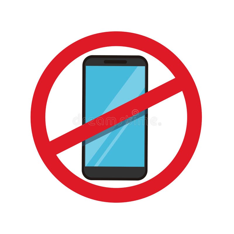 Phone Ban Sign. Prohibition Icon Vector Illustration Stock Vector ...