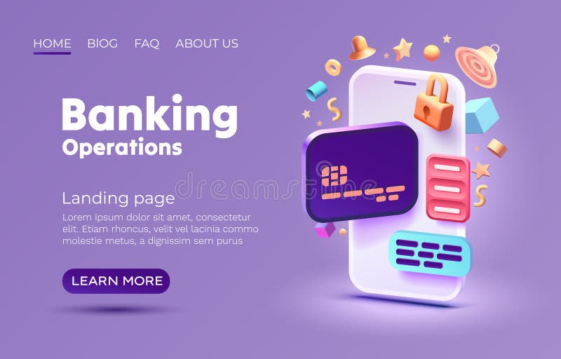 Banking Operations Line Icon Stock Illustration - Illustration of ...