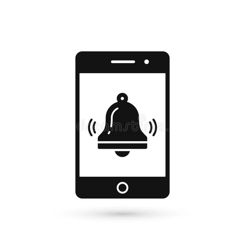 Phone and Bell Notification Icon. Vector Smartphone Call Signal ...