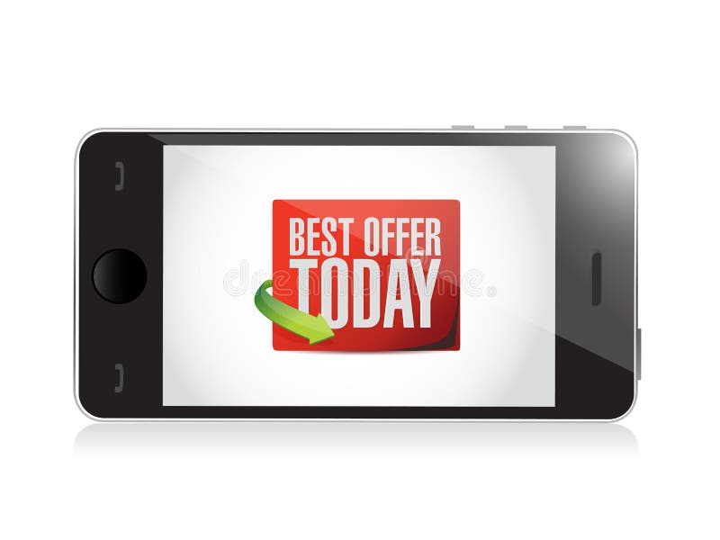 Phone Best Offer Today Sign Illustration Design Stock Illustration ...