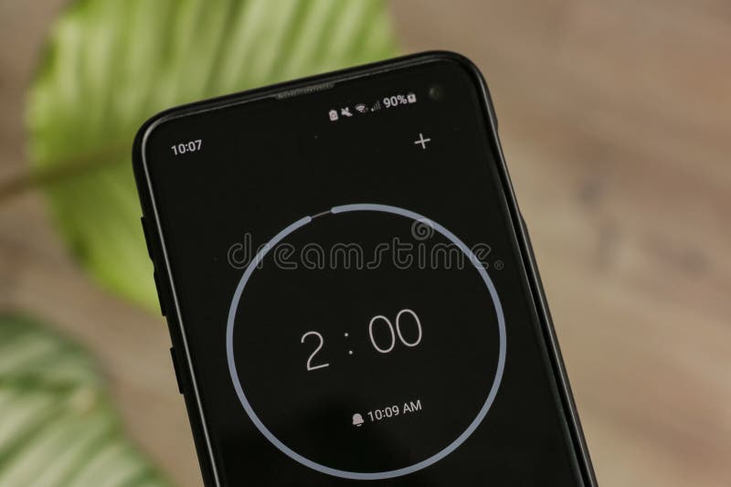 Phone with Black and White 2-minute Timer To Study with the Pomodoro ...