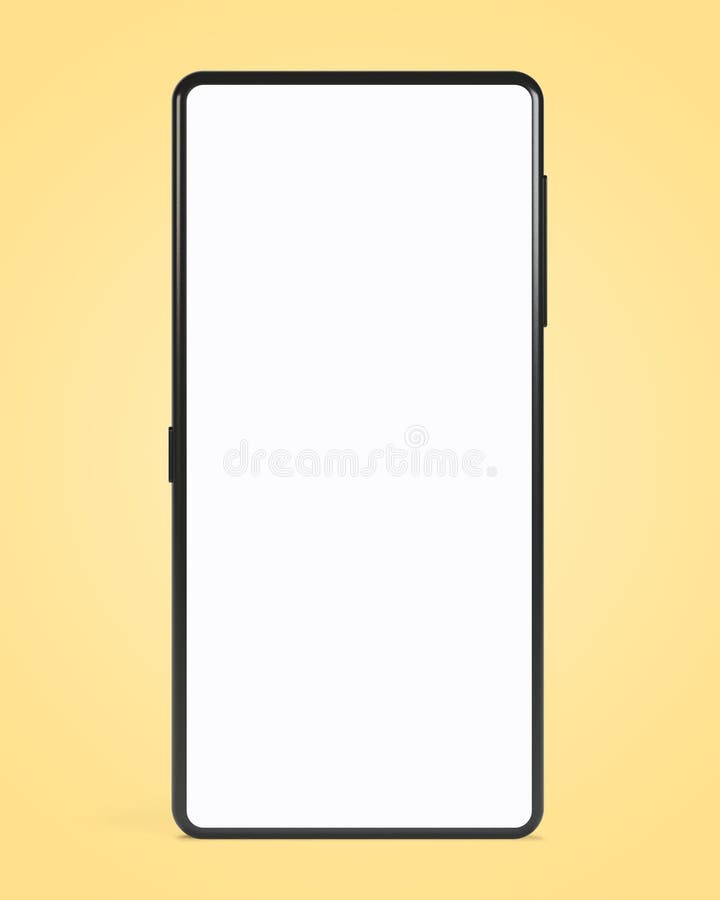 A Phone with a Blank White Screen. Stock Illustration - Illustration of ...