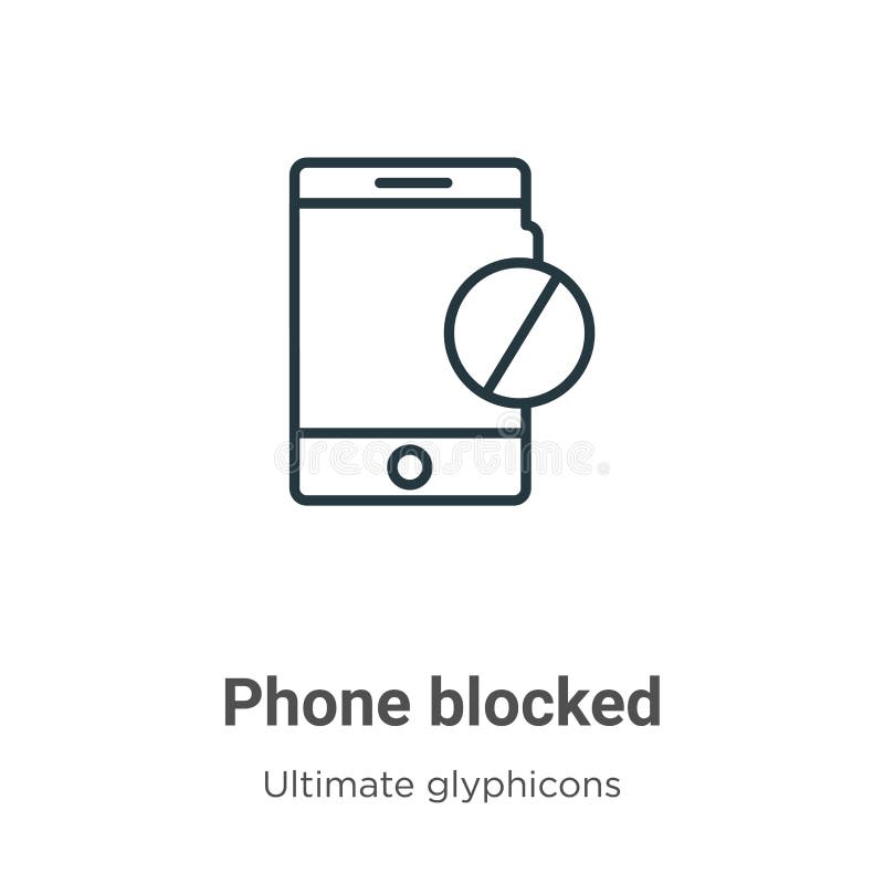 Phone Blocked Icon in Different Style Vector Illustration. Two Colored ...
