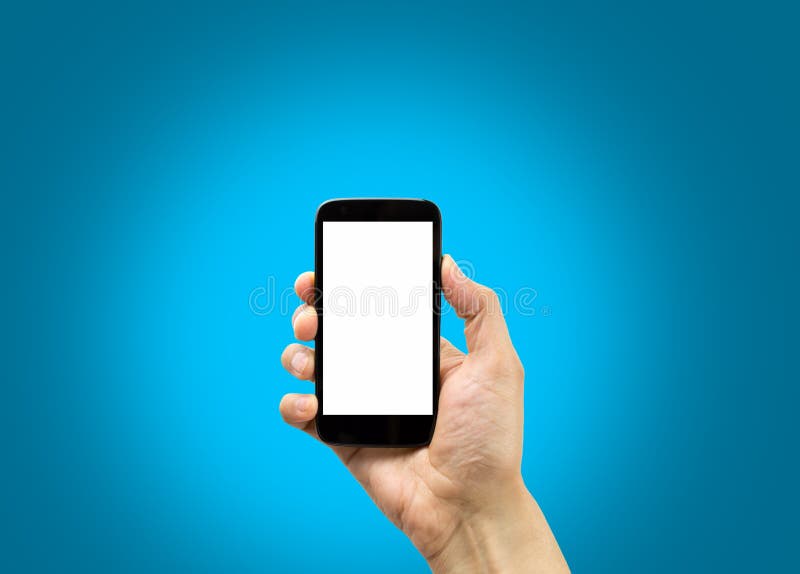 Phone with blue background stock photo. Image of human - 57858622