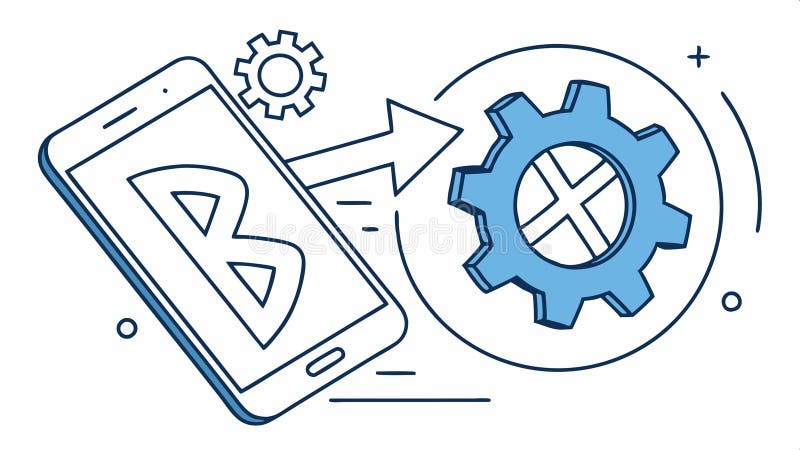 Phone & Bluetooth Gear, Wireless Technology Concept Vector Design ...