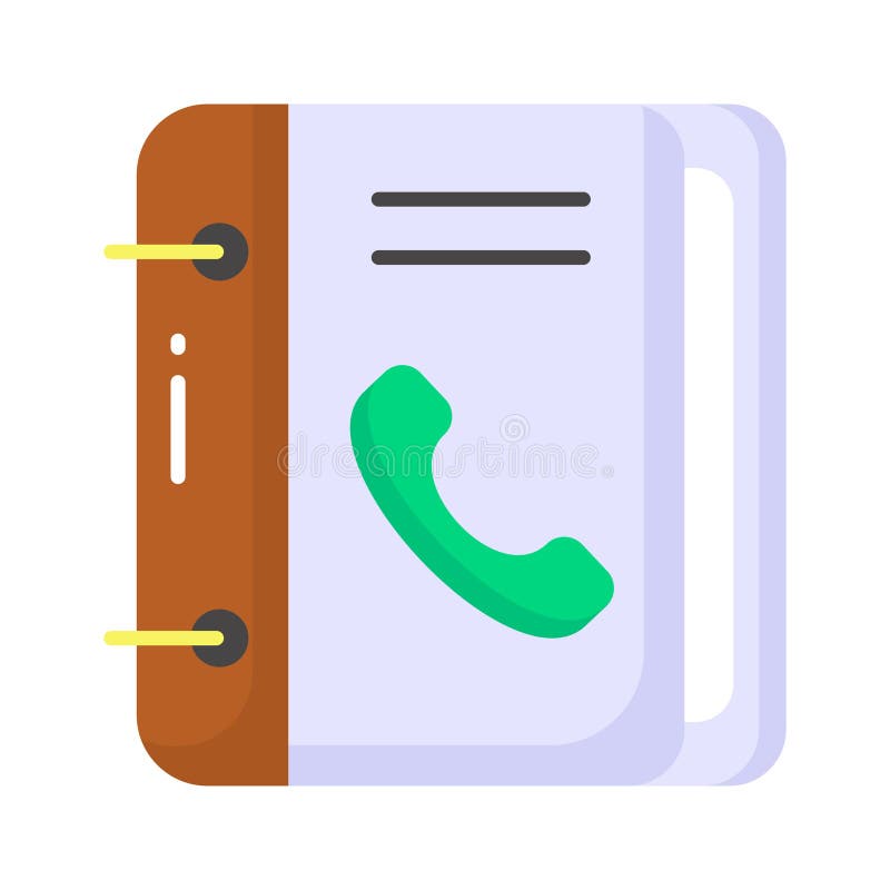 Phone Book, Contact Book Icon in Trendy Style, Address Book Vector ...