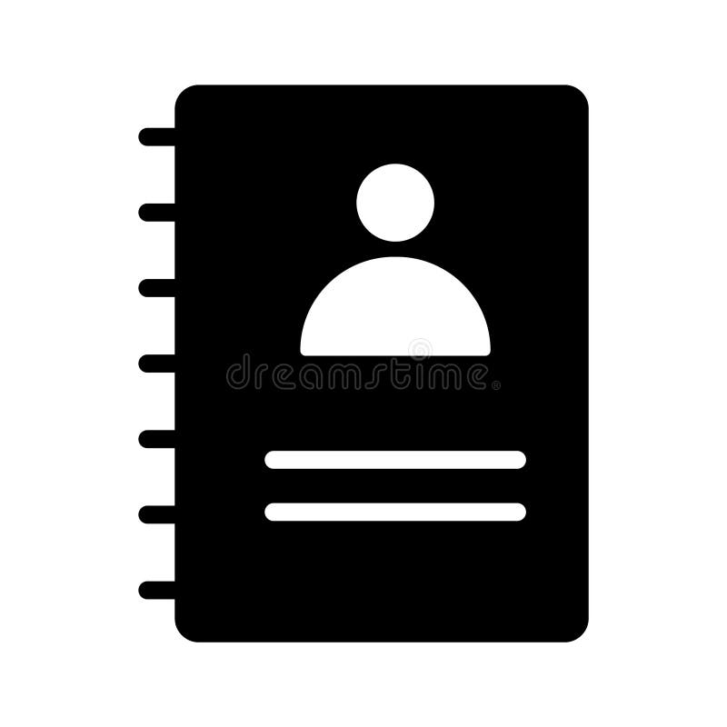 Phone Book, Contact Book Icon in Trendy Style, Address Book Vector ...