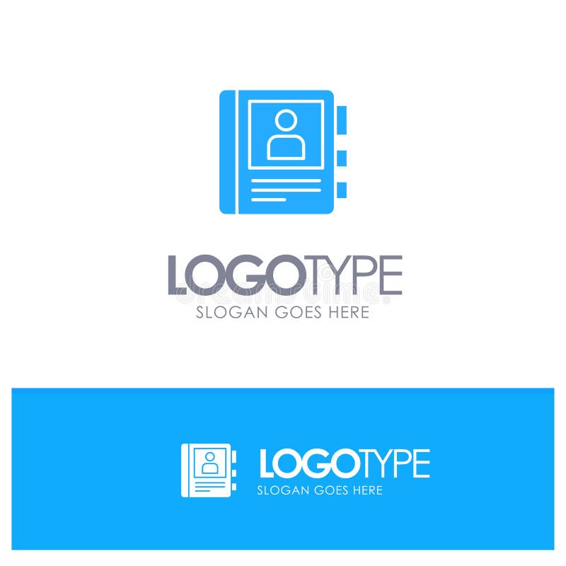 Phone, Book, Diary, Info Blue Solid Logo with Place for Tagline Stock ...