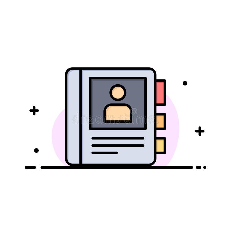 Phone, Book, Diary, Info Business Flat Line Filled Icon Vector Banner ...