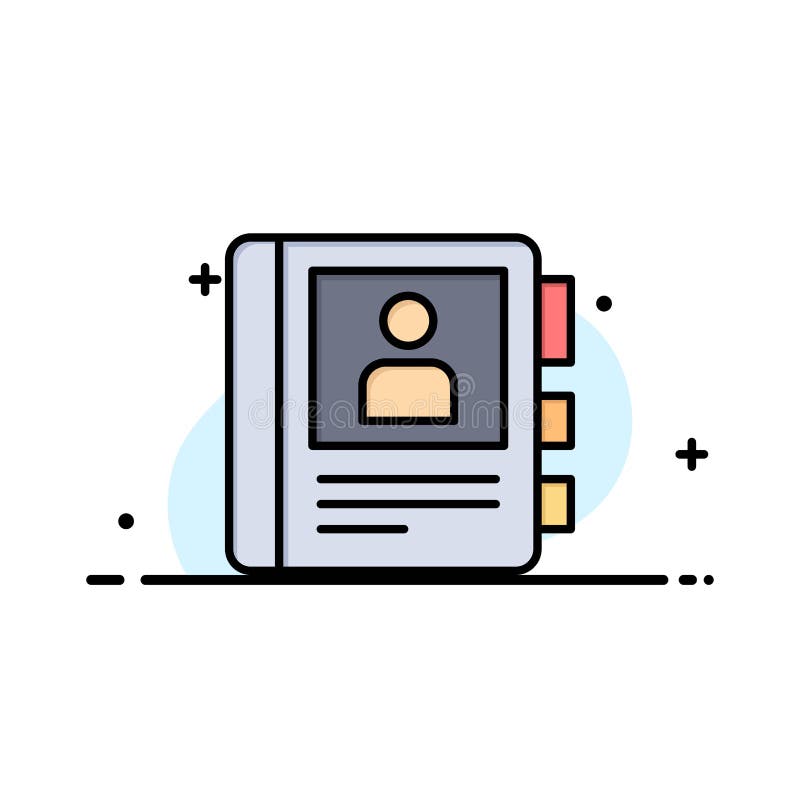 Phone, Book, Diary, Info Business Logo Template. Flat Color Stock ...