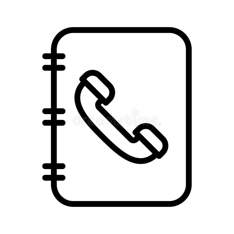 Phone book icon stock vector. Illustration of designed - 223737323