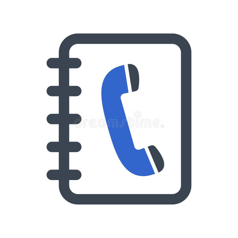 Phone book icon stock vector. Illustration of symbol - 174898384