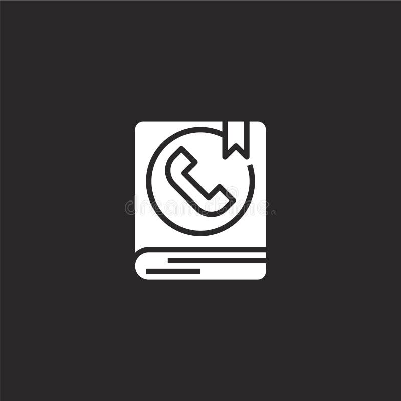 Phone Book Icon. Filled Phone Book Icon for Website Design and Mobile ...