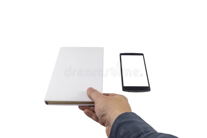 Phone and Book. New Versus Old Concept. Stock Photo - Image of learning ...