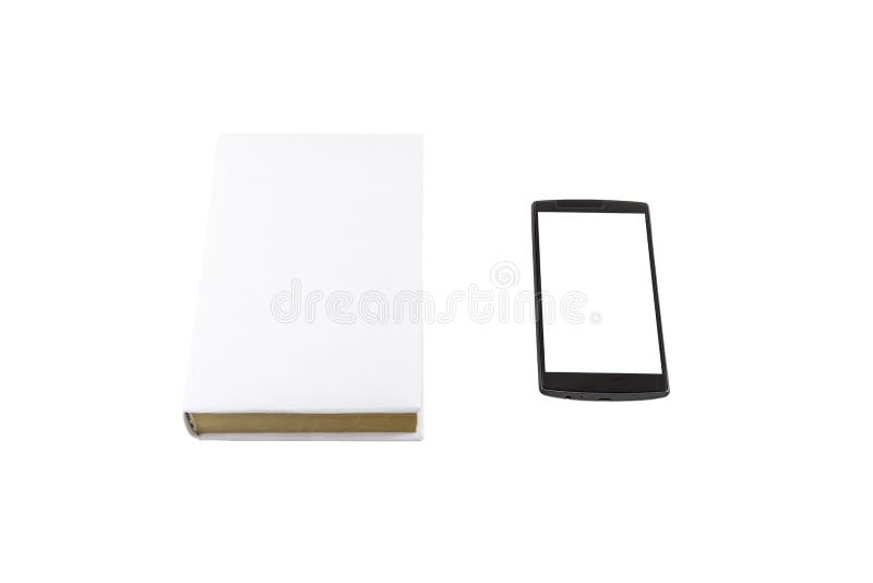 Phone and Book. New Versus Old Concept. Stock Photo - Image of cover ...