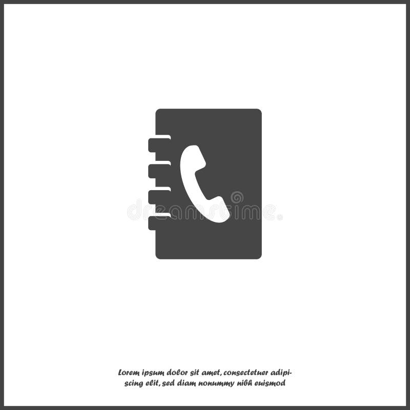 Phone Book. Vector Icon Notebook for Recording Telephone Numbers on ...