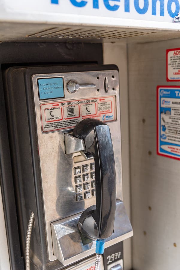 Old Phone booth in Mexico editorial stock photo. Image of phones ...