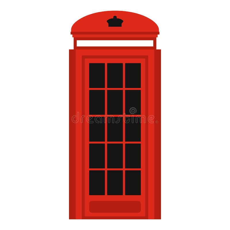 Phone Booth Icon, Flat Style Stock Vector - Illustration of design ...
