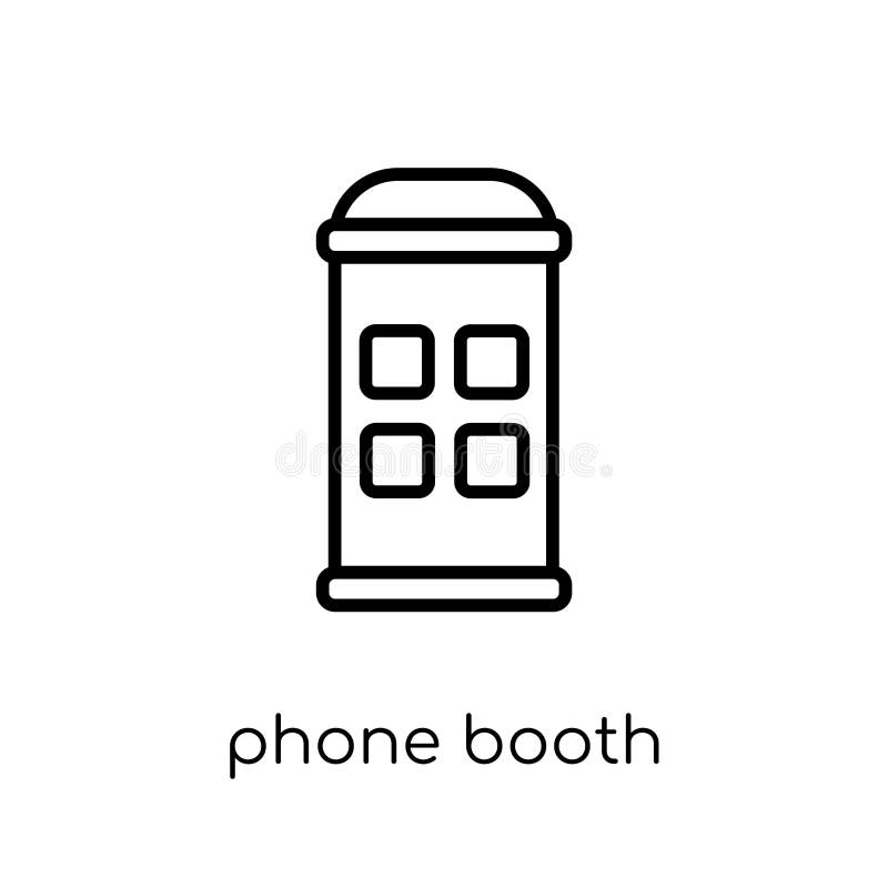 Phone Booth Icon. Trendy Modern Flat Linear Vector Phone Booth I Stock ...