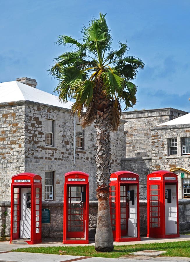Phone booths in Bermuda stock photo. Image of blue, booths - 27767070