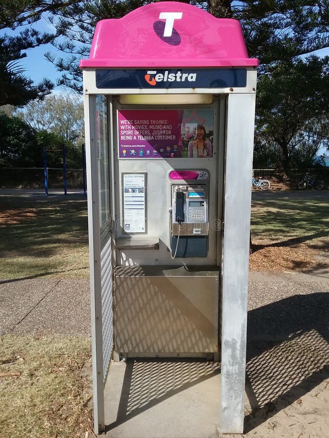 Telstra Pay-Phone Booth In Rural Street Editorial Image - Image of ...