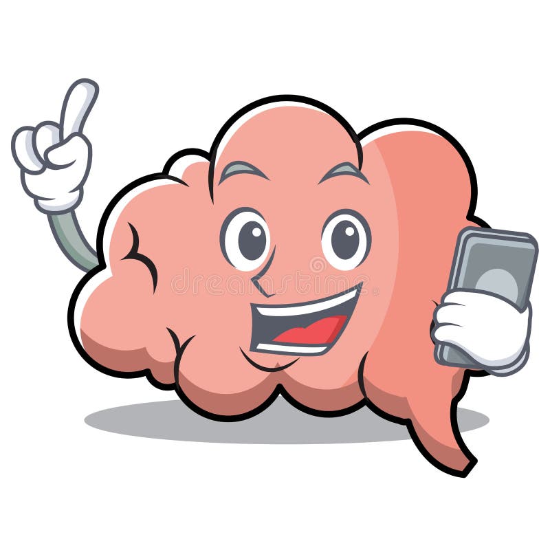 Brain Character Phone Stock Illustrations – 277 Brain Character Phone ...