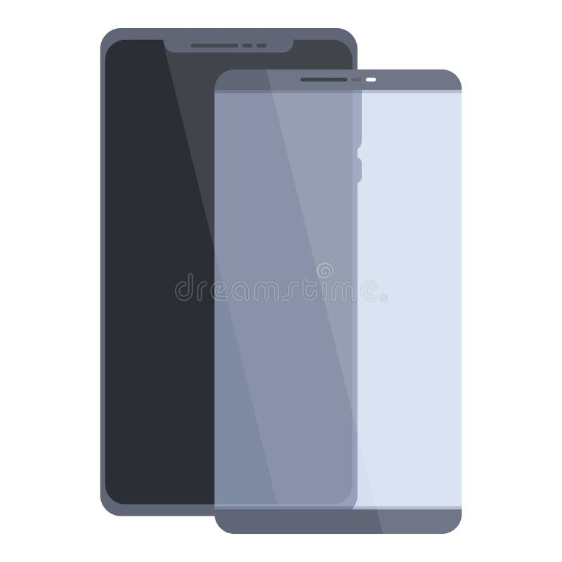 Phone Break Glass Icon Cartoon Vector. Protective Case Cell Stock ...