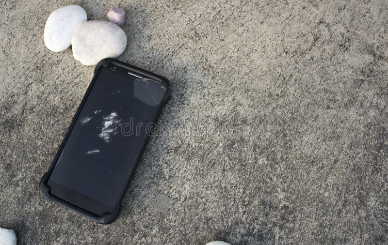 Phone Broken Damage Fall Accident Smashed Cracked Stock Image - Image ...