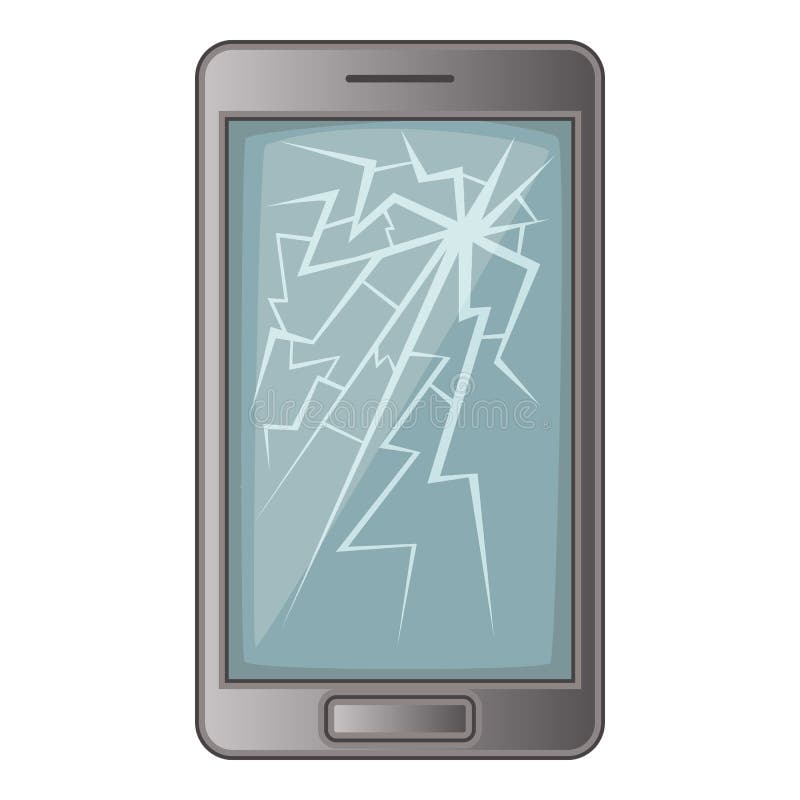 Phone with Broken Screen Icon, Cartoon Style Stock Vector ...
