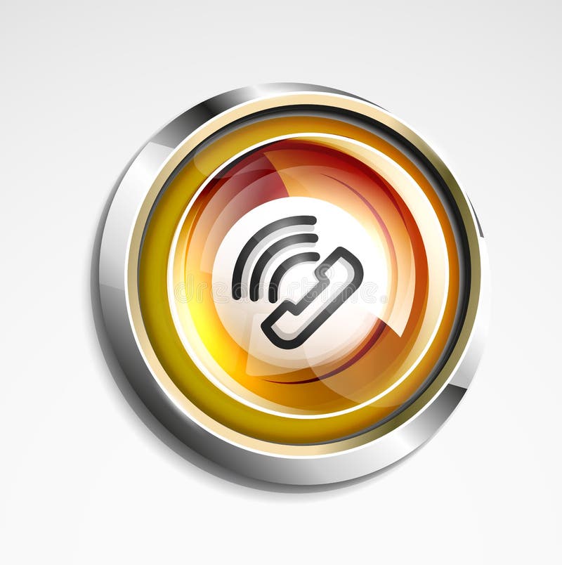 Phone Button, Call Support Idea, Vector Illustration Stock Vector ...