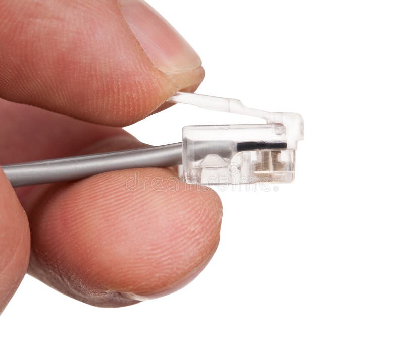 Phone cable isolated stock image. Image of holding, wired - 29000993