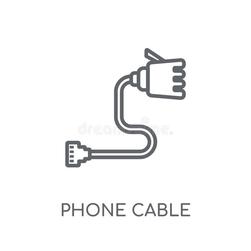 Phone Cable Icon in Filled, Thin Line, Outline and Stroke Style. Vector ...