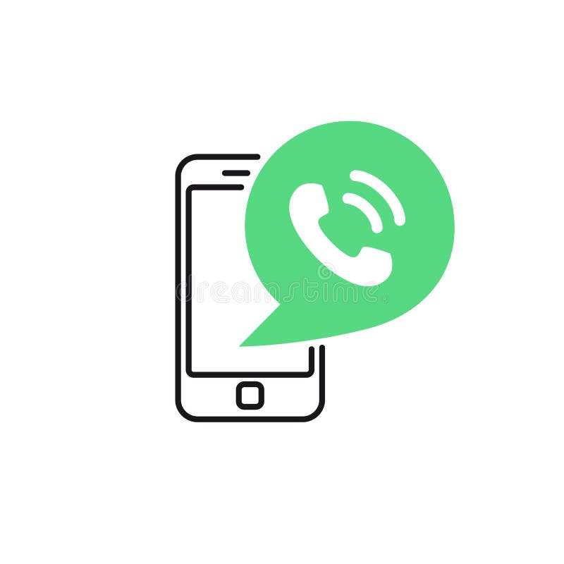 Phone Call Bubble Icon stock vector. Illustration of phone - 202617794