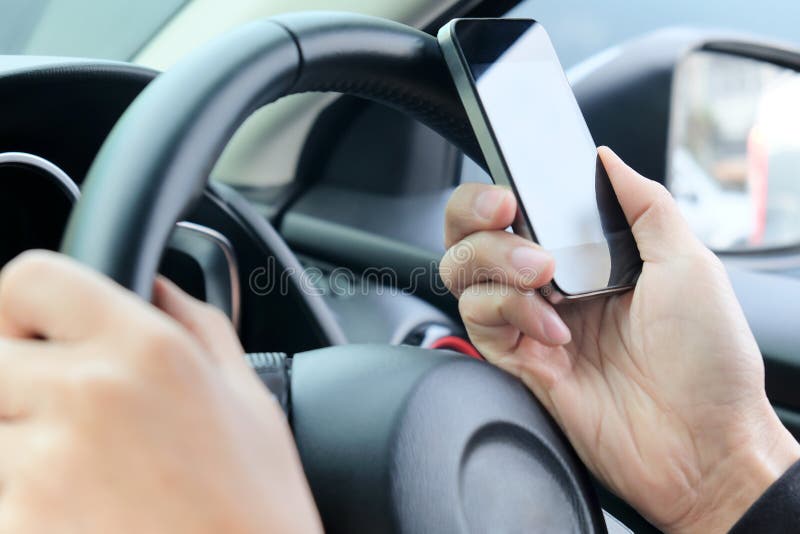Phone call in the car. stock image. Image of internet - 65849407
