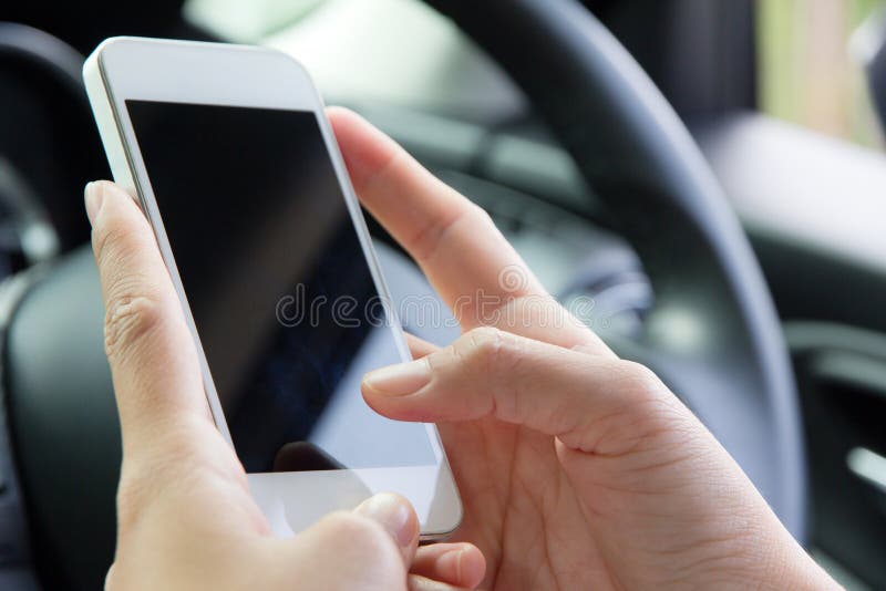 Phone call in the car. stock photo. Image of driving - 65798360