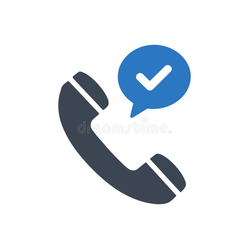 Phone Call Check Icon stock vector. Illustration of phone - 361696252