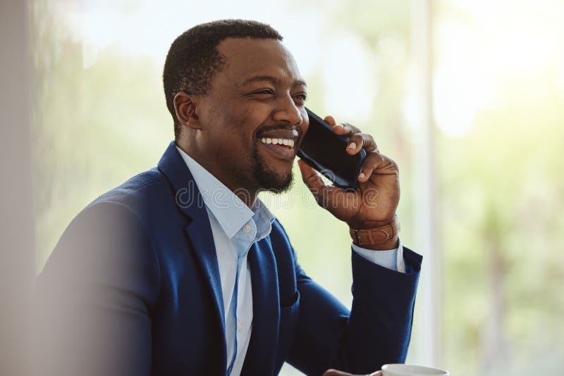 Phone Call, Communication and Negotiation with a Business Black Man ...
