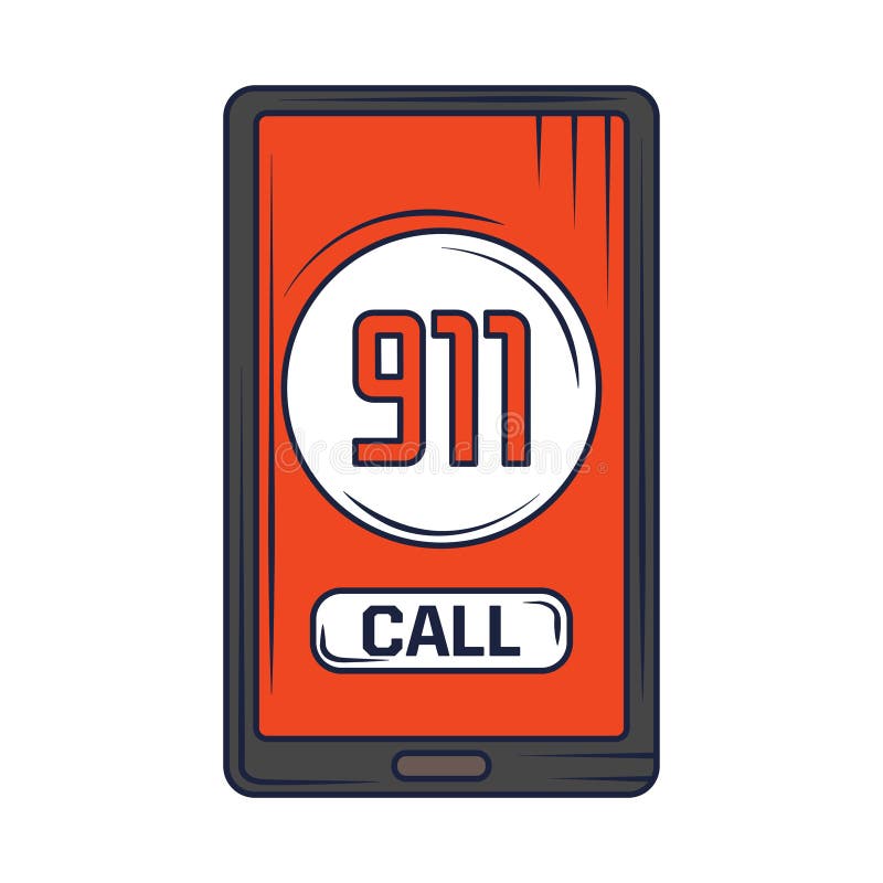 Call 911 Emergency Service Banner or Poster Design Vector Illustration ...
