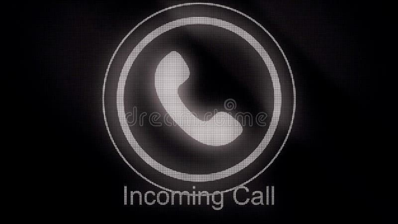 Phone Call Icon. Animation of Black and White Phone Call Stock Footage ...