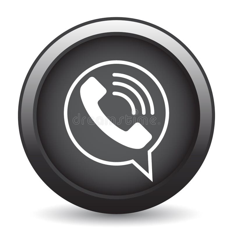 Phone call icon button stock illustration. Illustration of connect ...