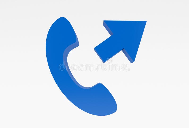 Phone Call Icon Contact Concept 3d Illustration Minimal 3d Render Stock ...