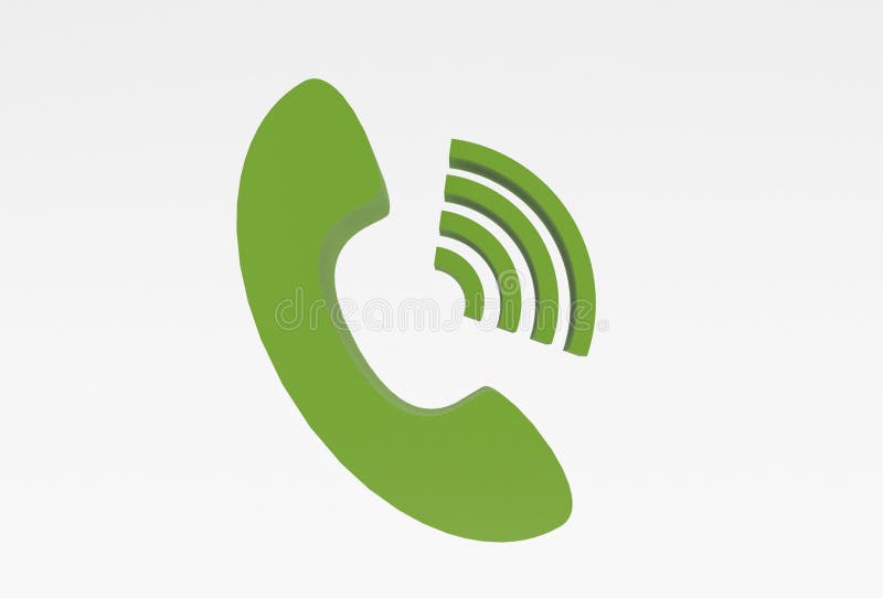 Phone Call Icon Contact Concept 3d Illustration Minimal 3d Render Stock ...