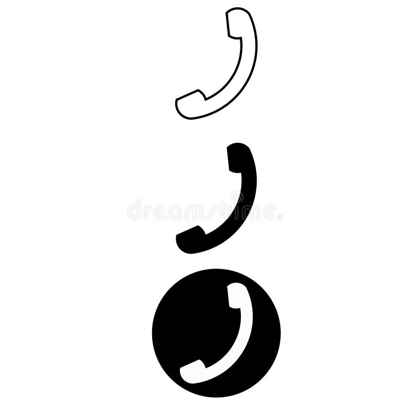 Phone Call Icon Design Pack Stock Illustration - Illustration of ...