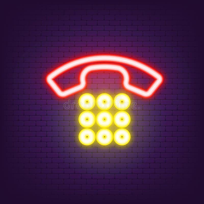 Phone Call Icon Neon. Call the Icon Page Symbol for Your Website Design ...