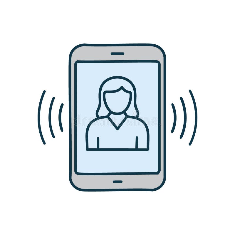 Phone Call Icon. a Simple Phone Icon with a Ringing Sound, Symbolizing ...