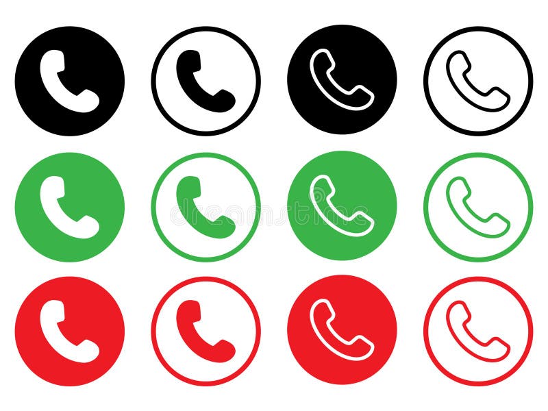 Phone Call Icon. Telephone Icon Symbol Stock Vector - Illustration of ...