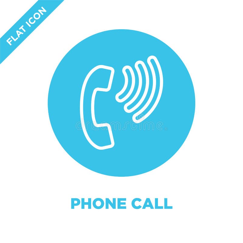 Phone Call Icon Vector from Accessibility Collection. Thin Line Phone ...