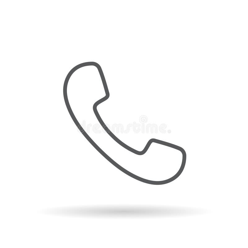 Phone Call Icon Vector in Line Style. Calling Sign Symbol Stock Vector ...