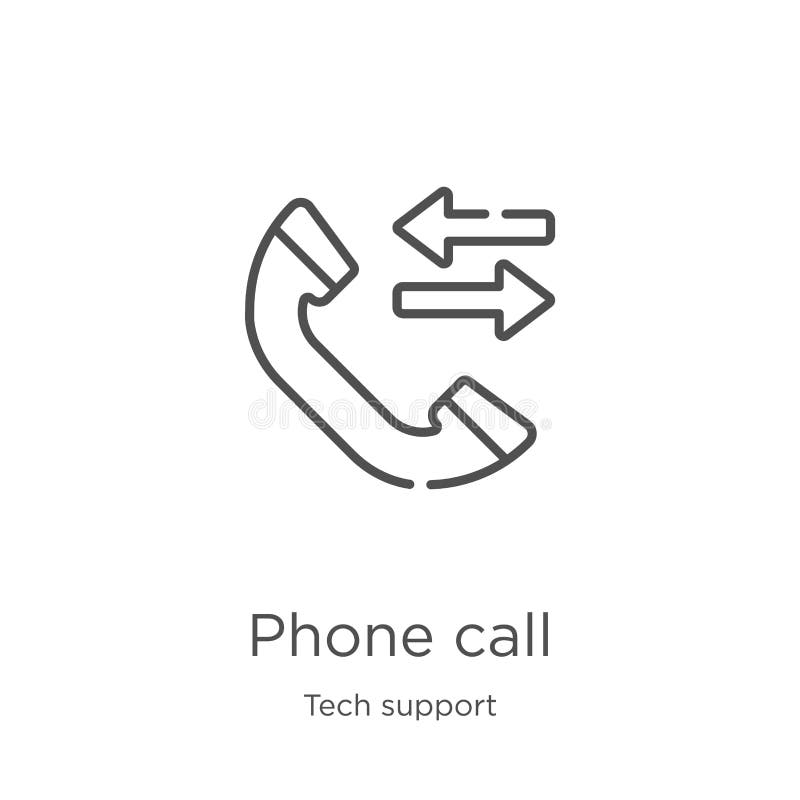 Phone Call Icon Vector from Miscellaneous Collection. Thin Line Phone ...