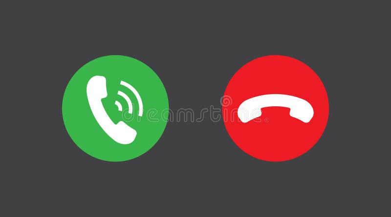 Phone Call Icons Answer And Decline Phone Call Buttons Vector Illustration Icon Phone Call